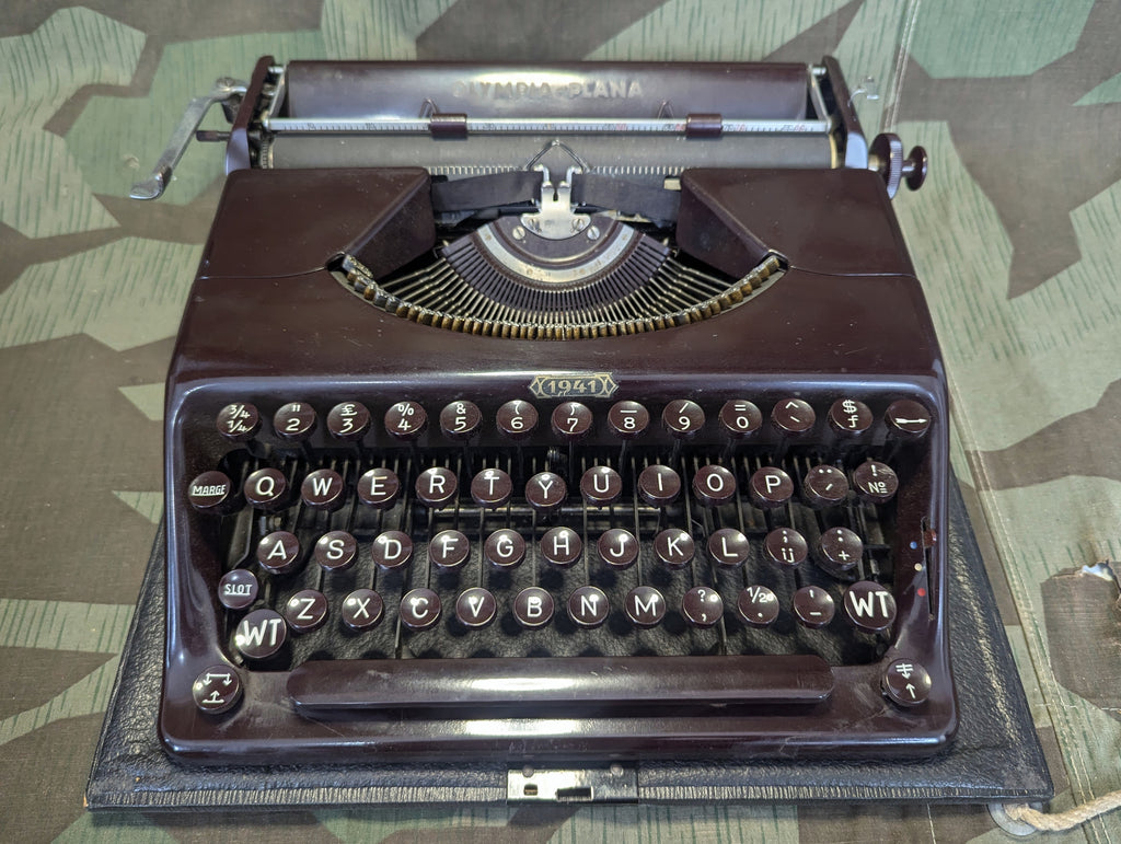1941 Bakelite Olympia-Plana Dutch Occupation Typewriter Amsterdam
