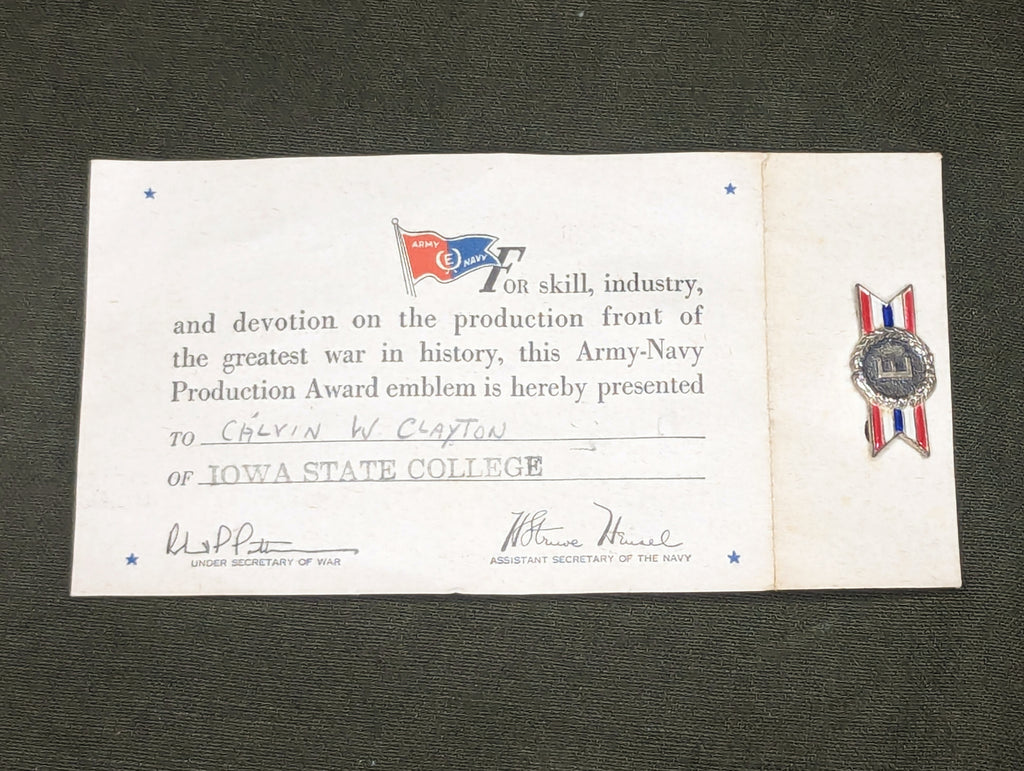 E Production Pin On Card