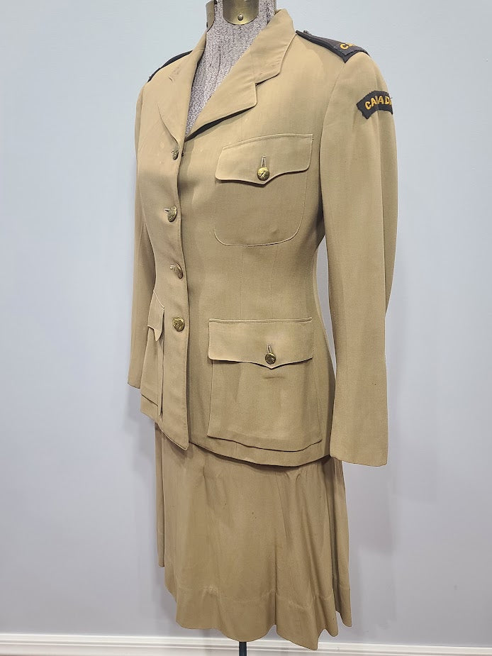 WWII CWAC Canadian Women's Army Corps WAC Uniform Jacket and Skirt