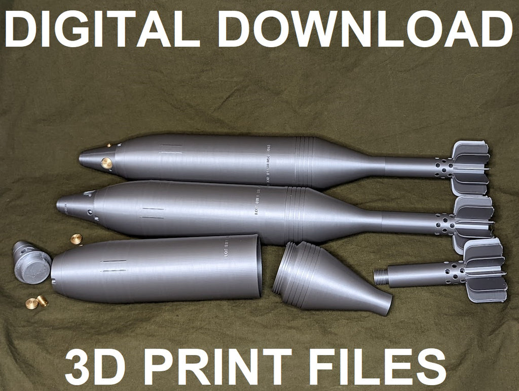 DIGITAL DOWNLOAD US 81mm M56 Mortar .STL Print Files