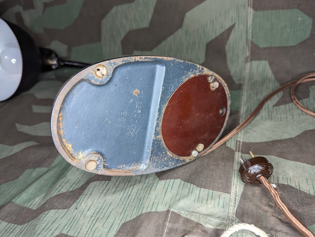 Original Wehrmacht German Desk Lamp Panzer Gray Working