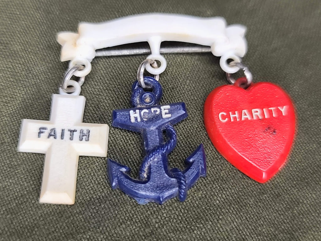 Faith, Hope, Charity Pin