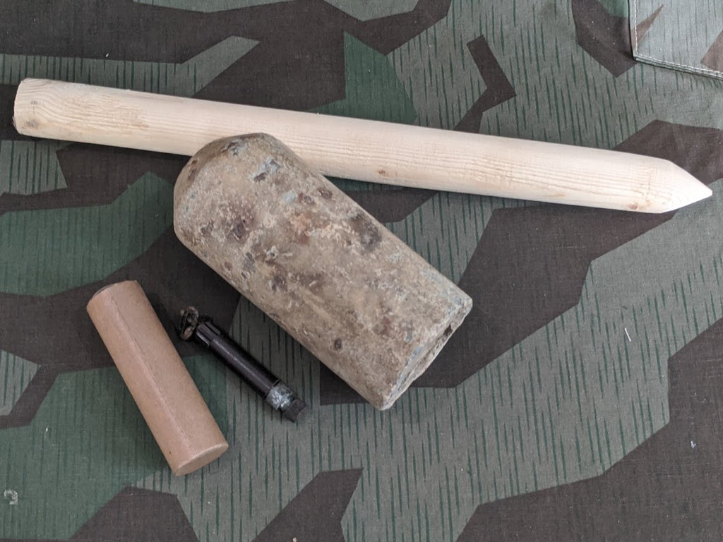 Original WWII German Stock Mine 43 w/ Fuse and Repro Display Charge