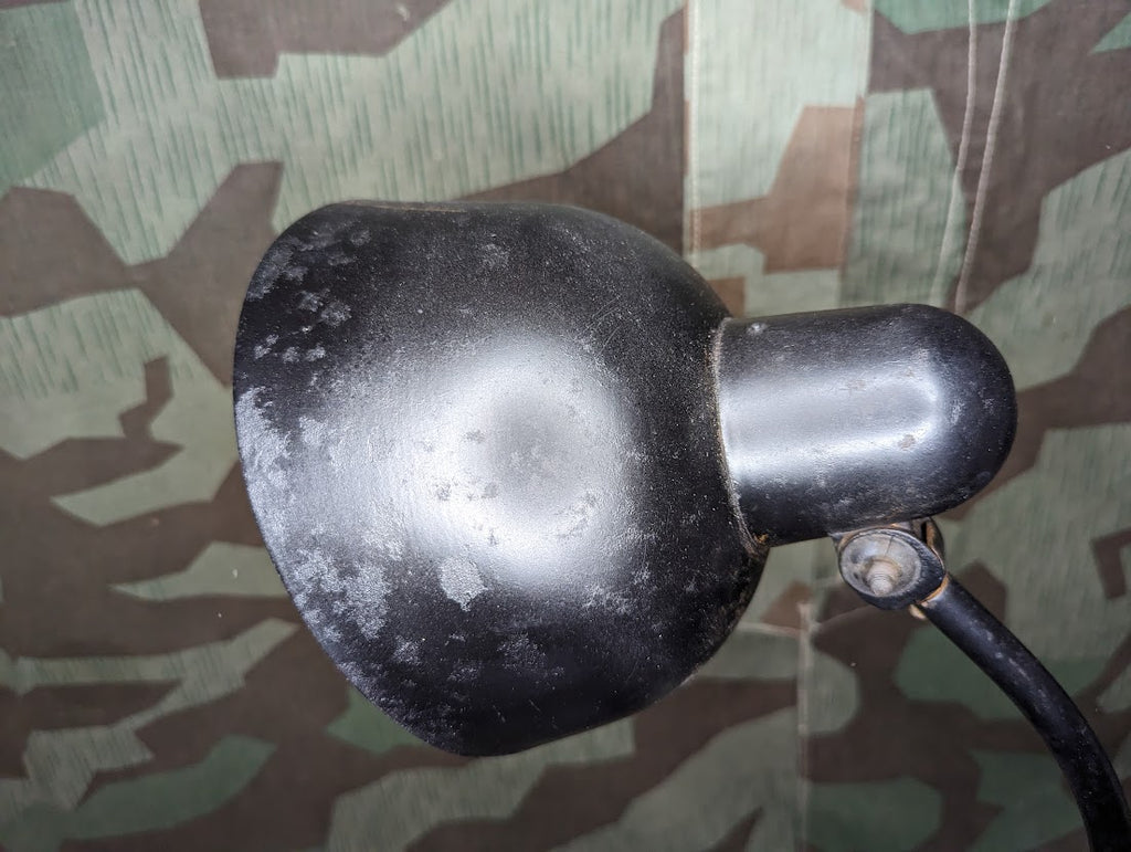 Original Wehrmacht German Desk Lamp Panzer Gray Working
