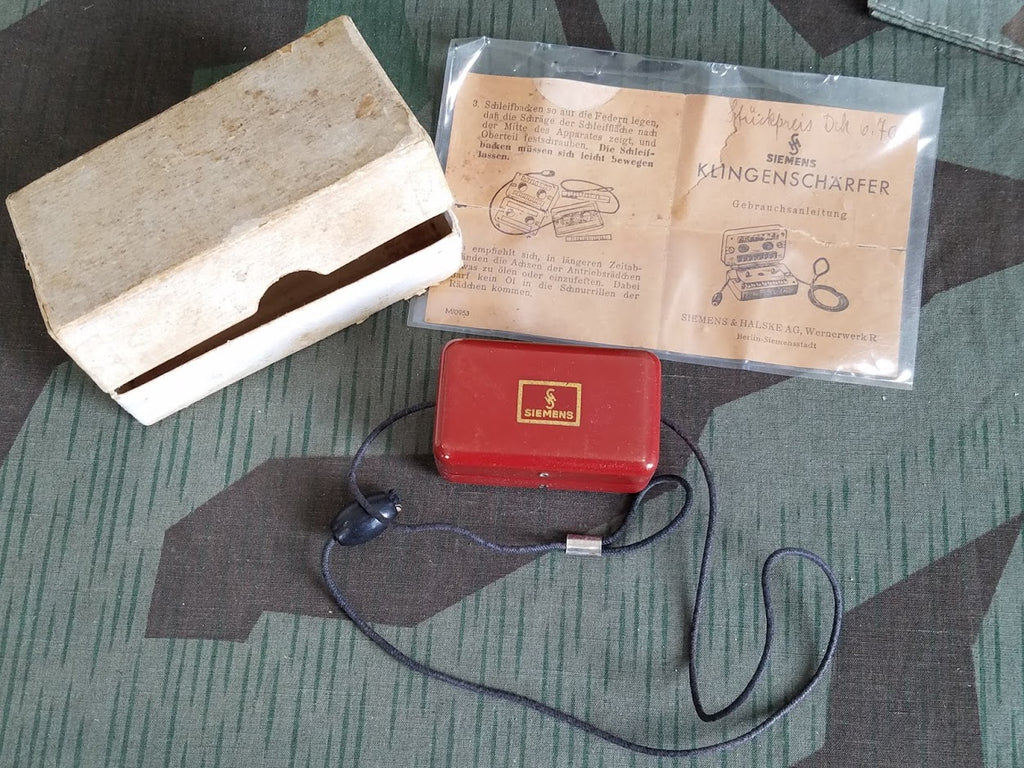 Vintage German 1930s 1940s Siemens Razor Sharpener in Box