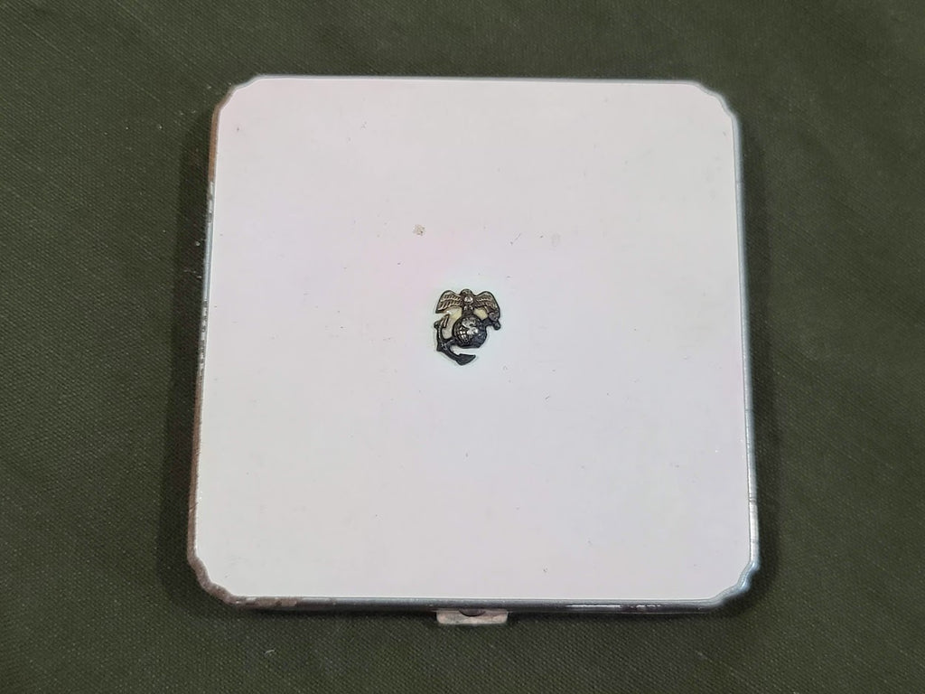 Vintage WWII Marine Corps Sweetheart Makeup Compact USMC EGA