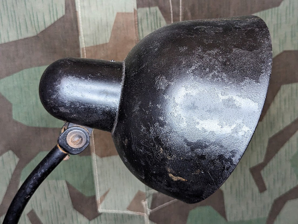 Original Wehrmacht German Desk Lamp Panzer Gray Working