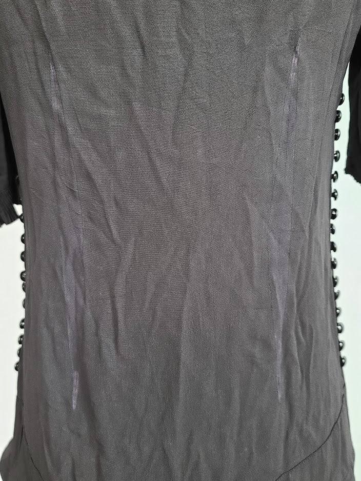 German Early 1930s Flapper Black Dress (B-34