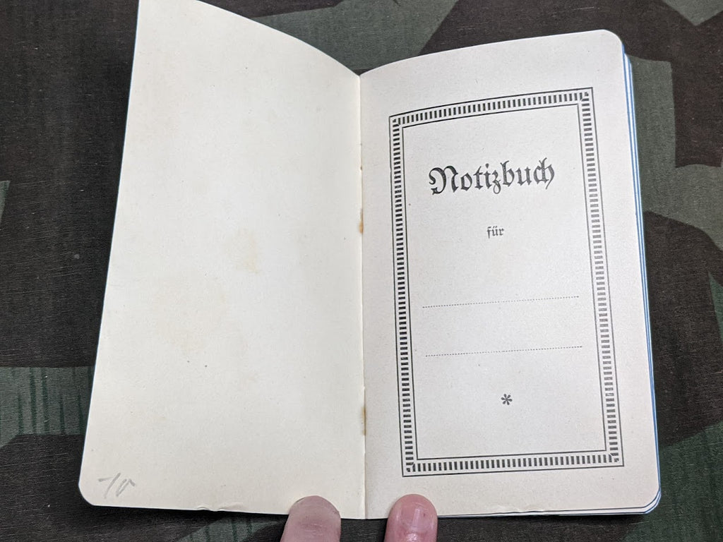 German 1938 "Notes" Notebook