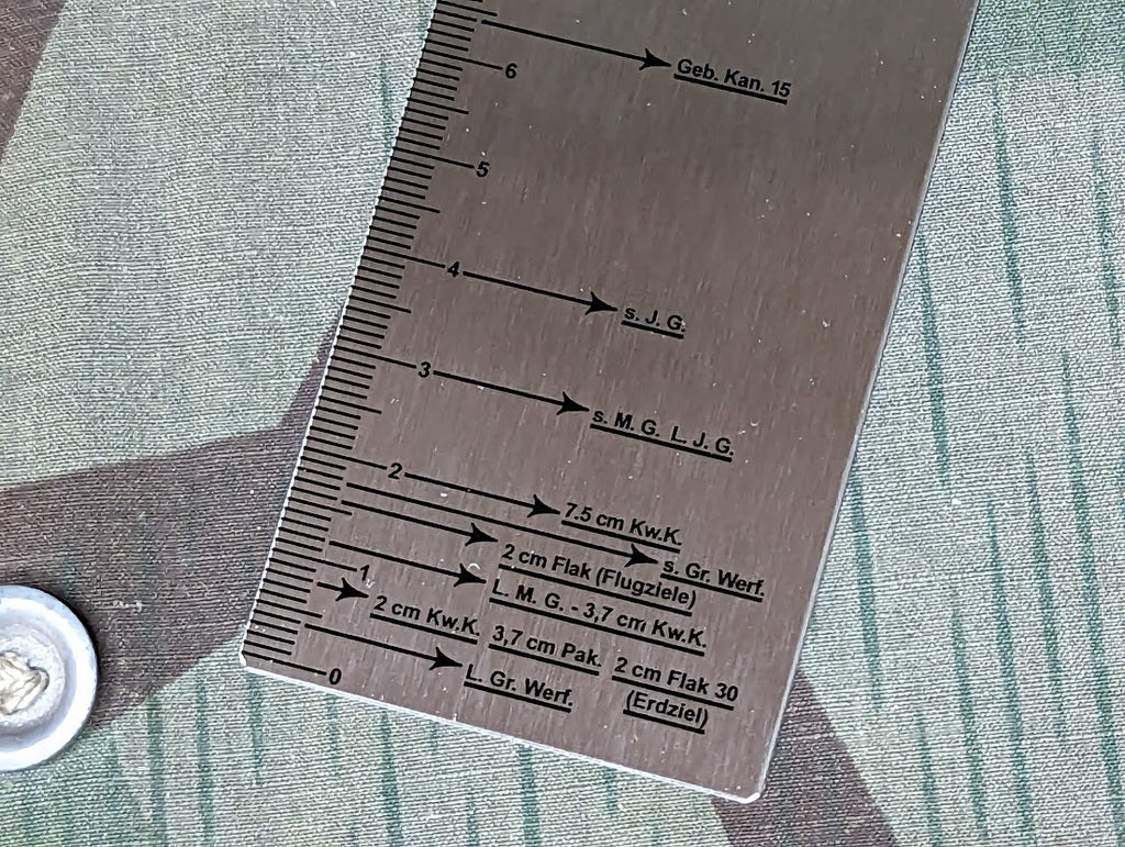 German Map Case Ruler Schussweitenmesser 1938